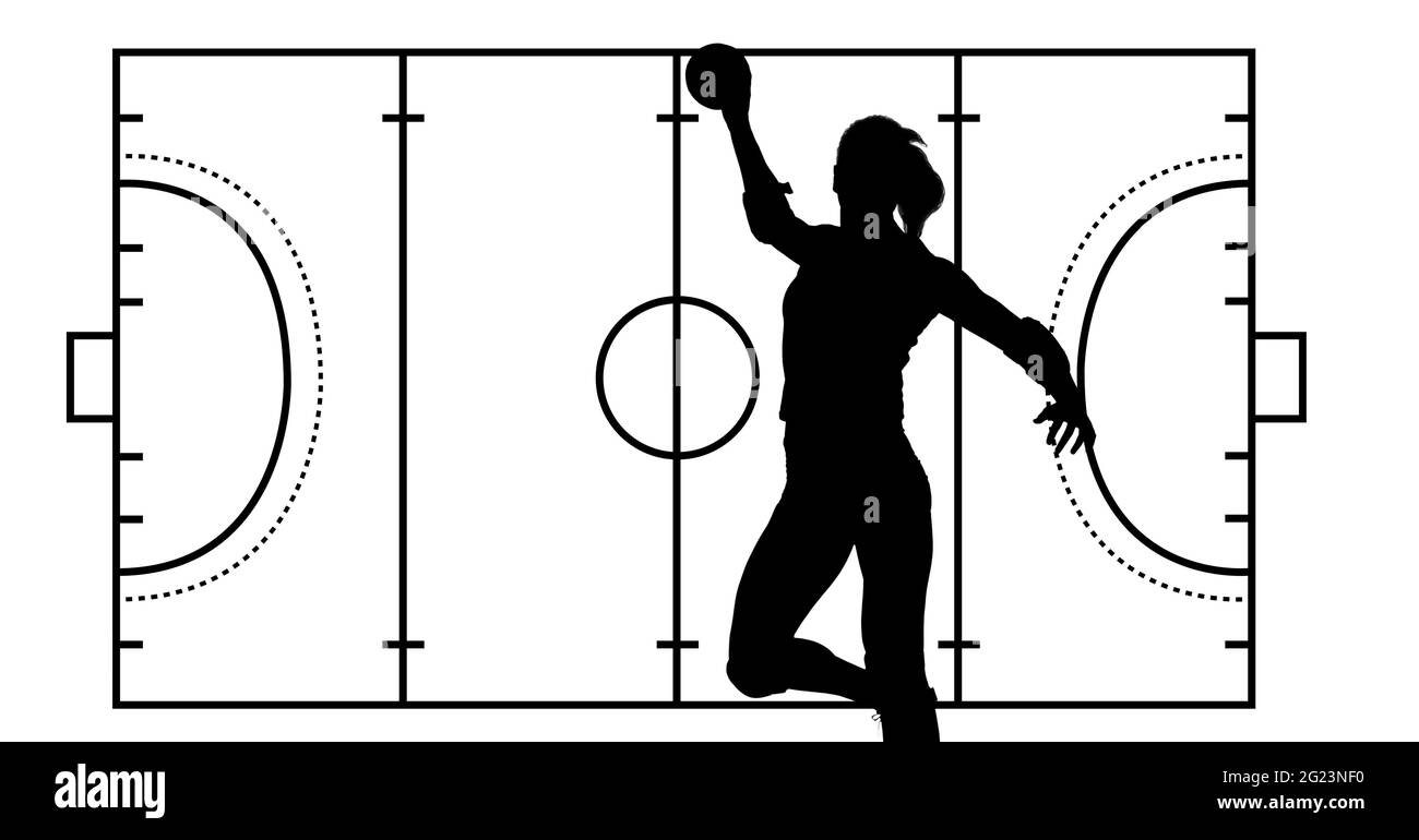 Handball player Black and White Stock Photos & Images - Alamy