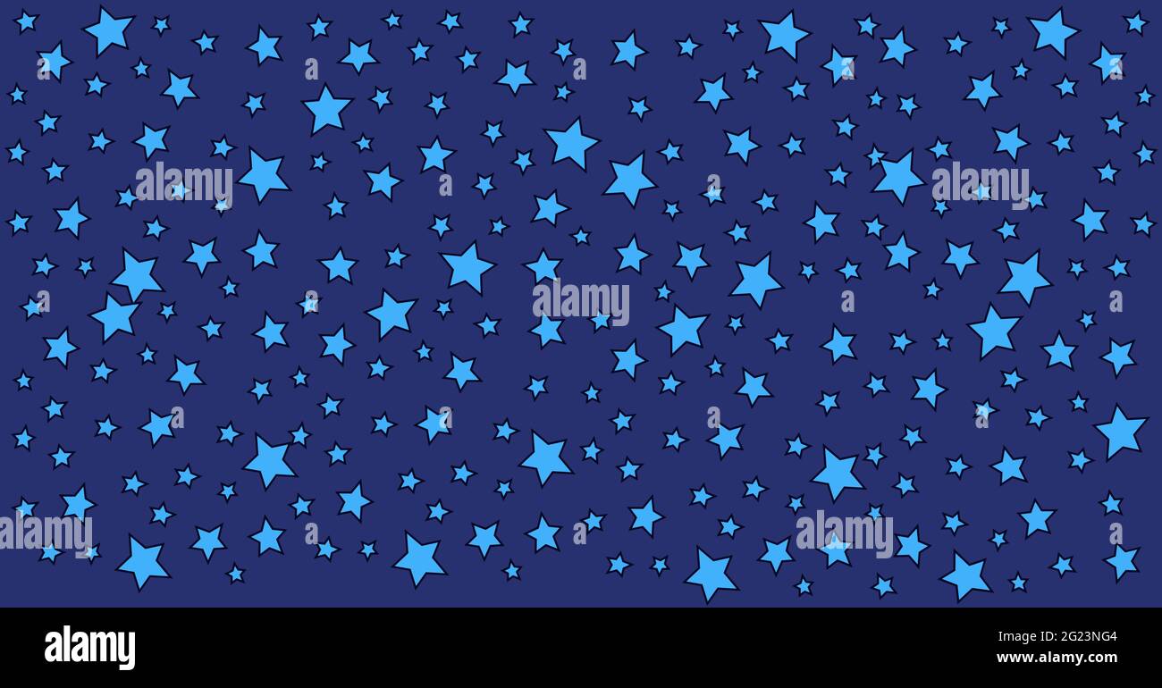 Illustration of multiple blue stars on blue background Stock Photo - Alamy