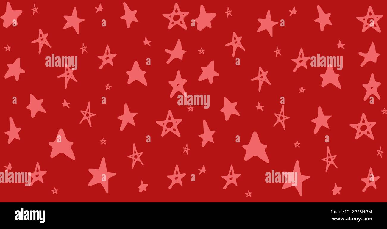 Composition of multiple red stars on red background Stock Photo - Alamy