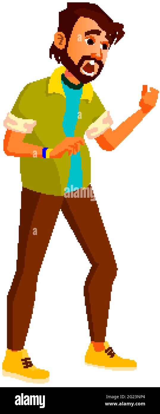 shocked man looking at dangerous snake on grass cartoon vector Stock ...