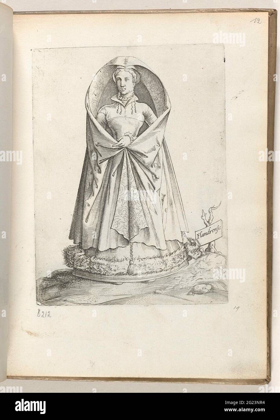 Flandrensis; A woman from Flanders, dressed according to fashion of ...