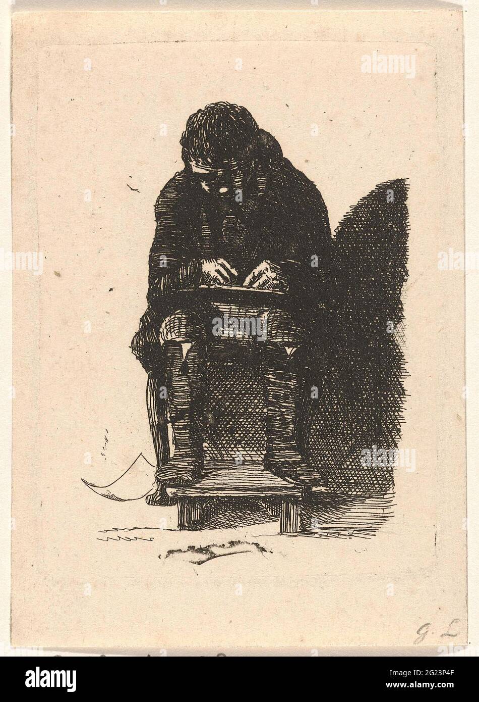 Draftsman. A boy sits with a drawing board on shot to draw, left a ...