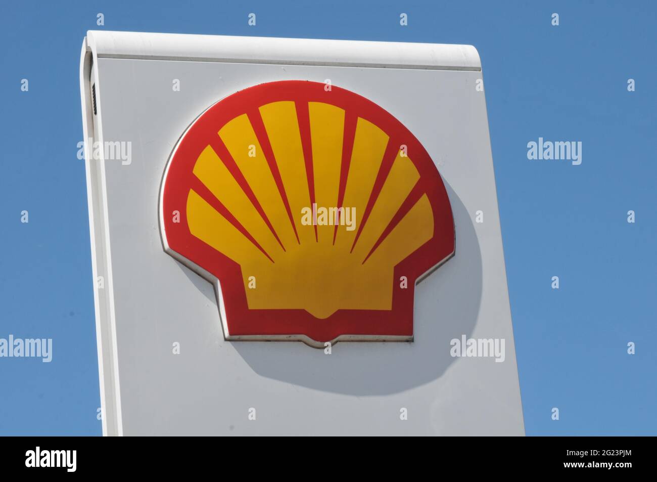 Copenhagen, Denmark. 08 June 2021,Dutch royal Shell gsoline station in ...