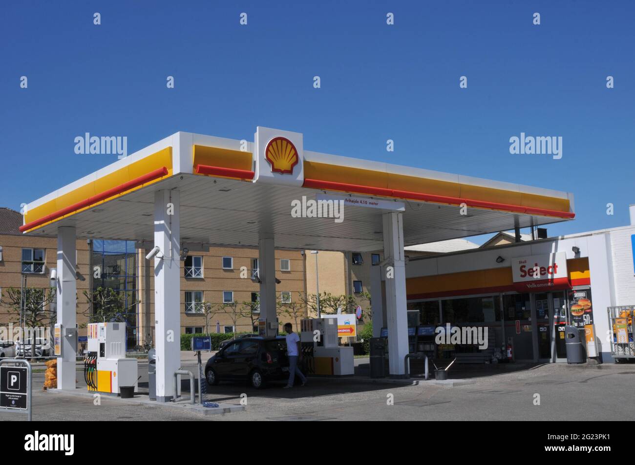 Copenhagen, Denmark. 08 June 2021,Dutch royal Shell gsoline station in ...