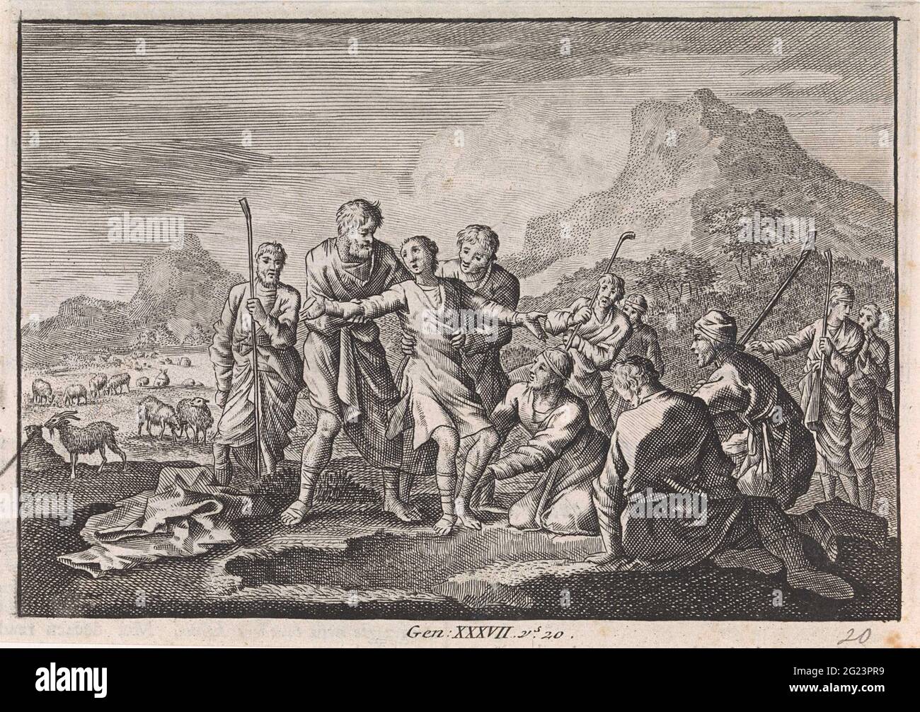 Joseph is thrown into the well by his brothers Stock Photo - Alamy