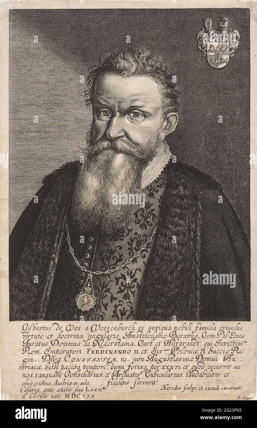 Portrait of Gijsbertus Vossenburch fox, physician Stock Photo - Alamy