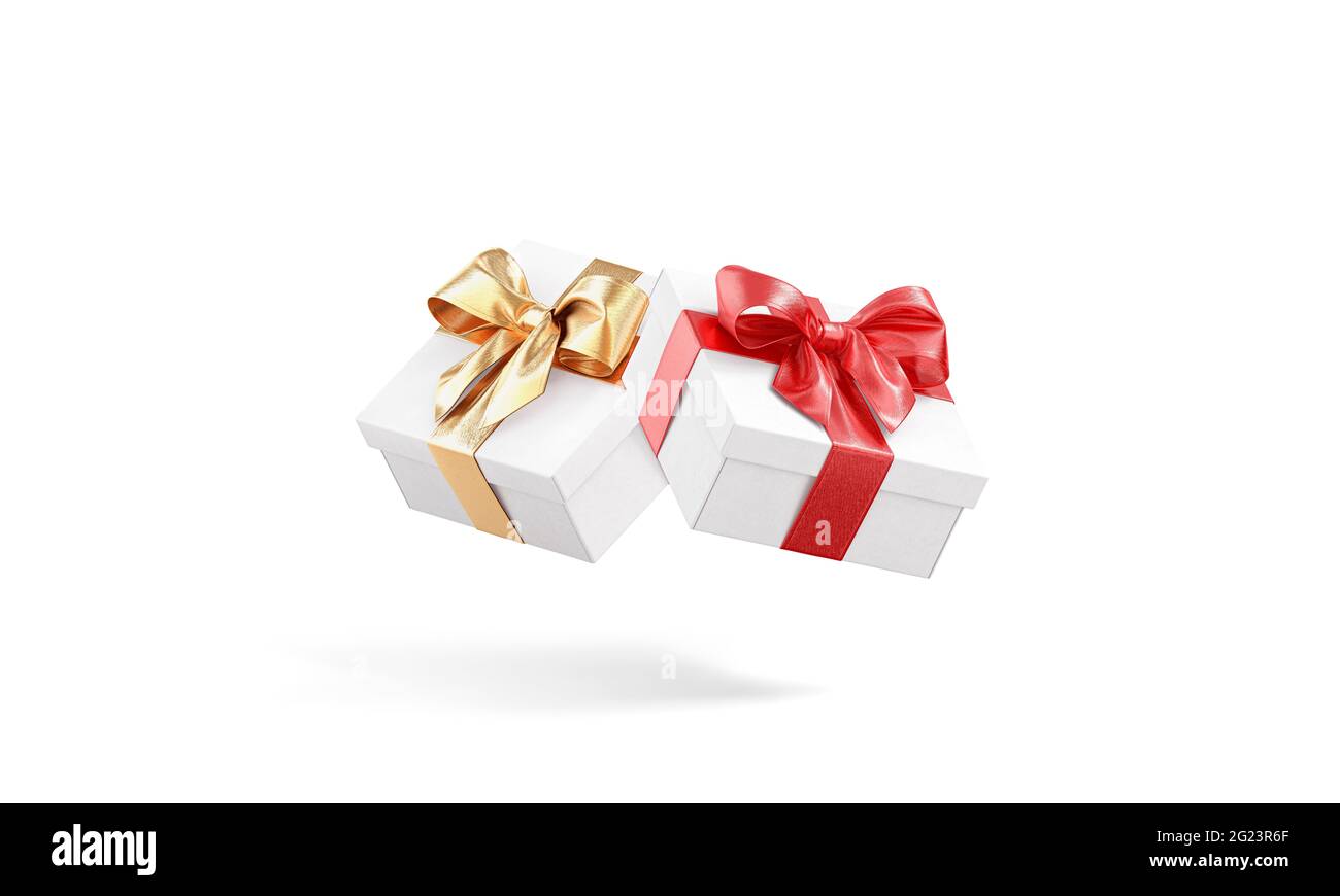 Blank white gift box hi-res stock photography and images - Alamy