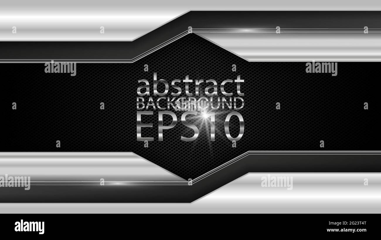 EPS abstract background. Silver covers on a dark perforated background ...