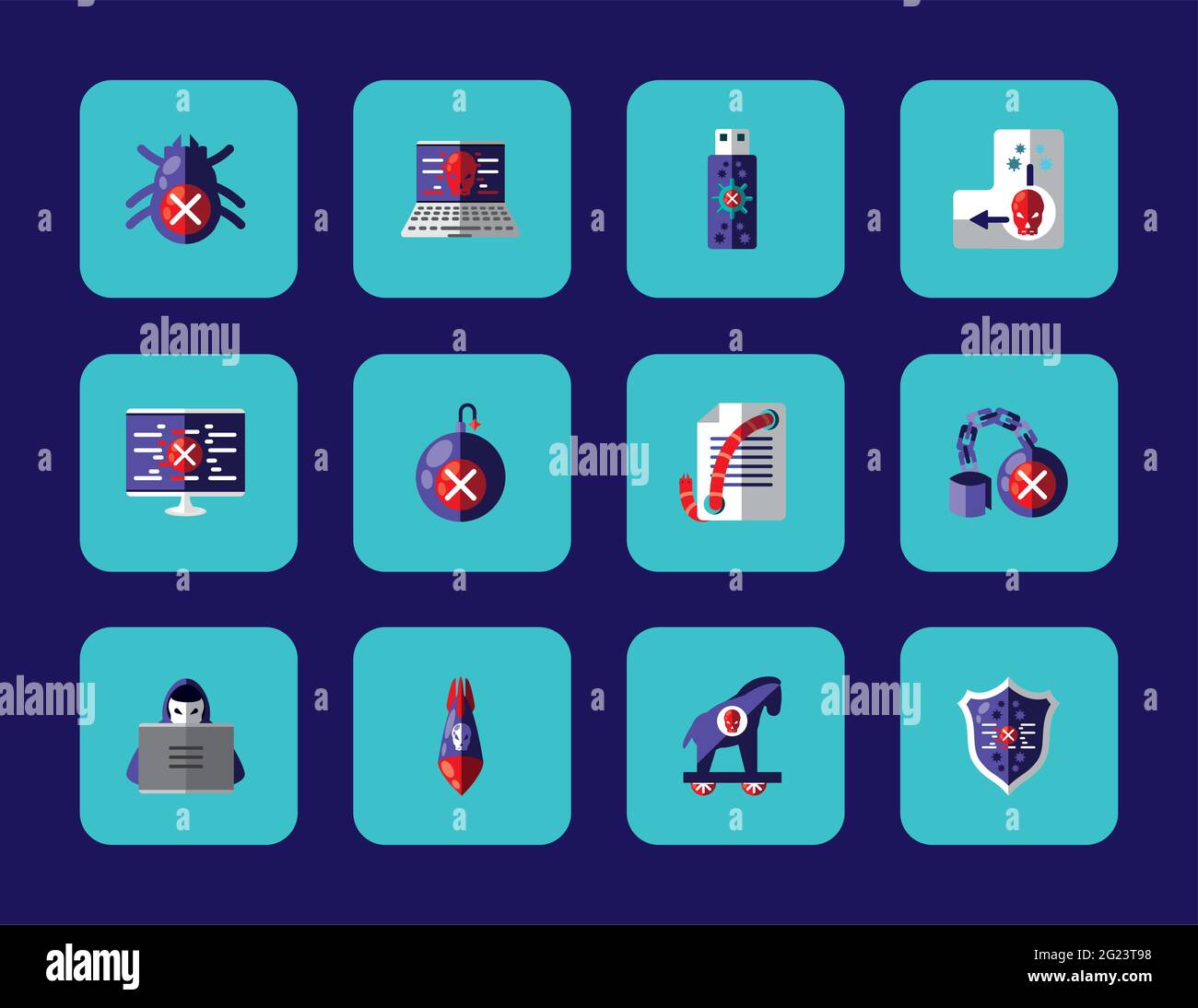 cyber crime icons Stock Vector Image & Art - Alamy