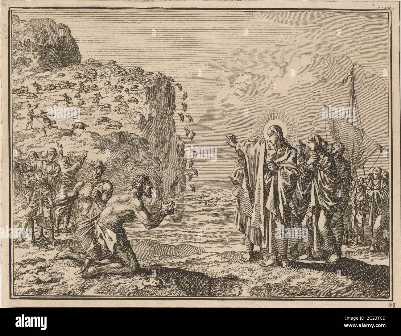 Christ in the country of the gadarene Stock Photo - Alamy