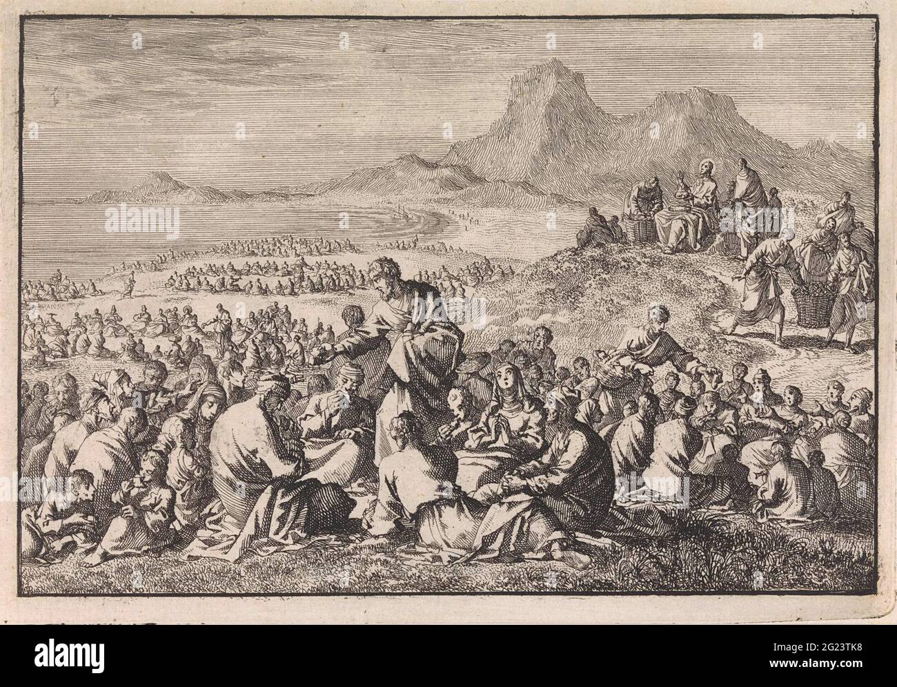 Miraculous multiplication of the seven loaves and the two fish Stock ...