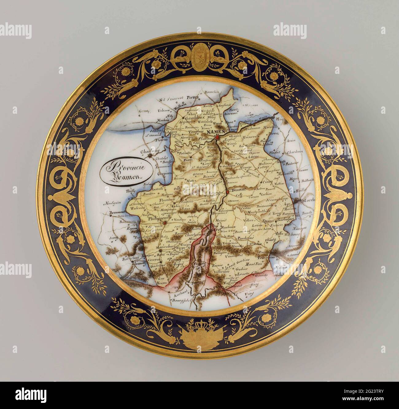 18 plates, each decorated with a Netherlandish province. These plates ...