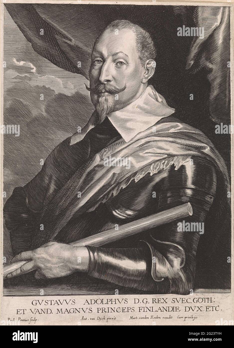 Portrait of Gustaaf II Adolf, king of Sweden Stock Photo - Alamy