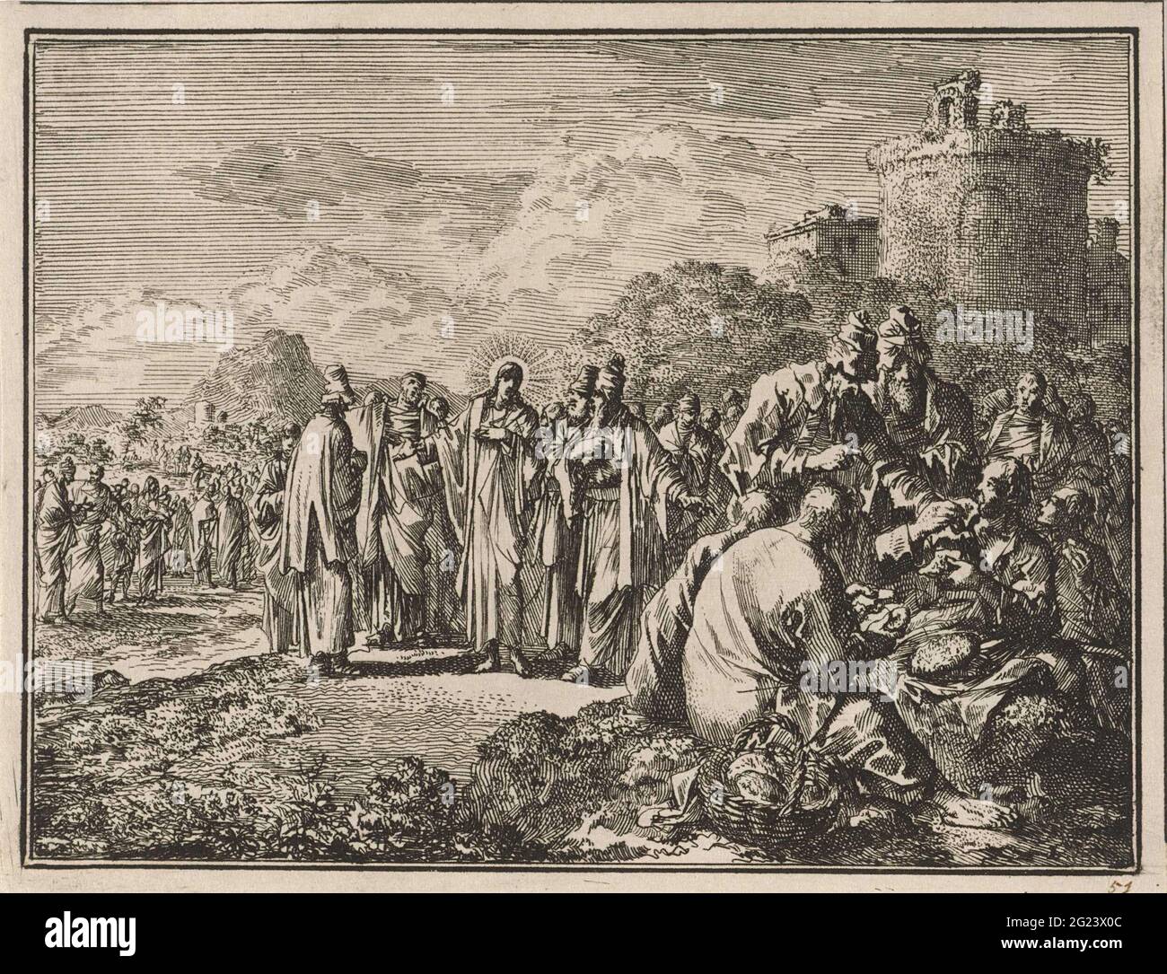 Pharisees point to Christ on the disciples that eat with unwashed hands ...