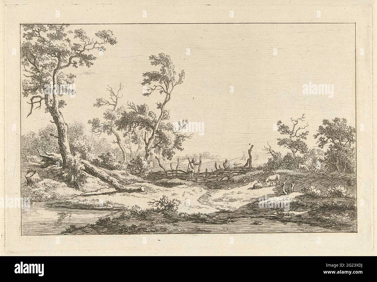 Hunter in a landscape; Landscapes (A-F Stock Photo - Alamy