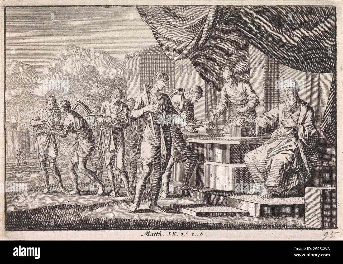 Parable of the workers in the vineyard Stock Photo - Alamy