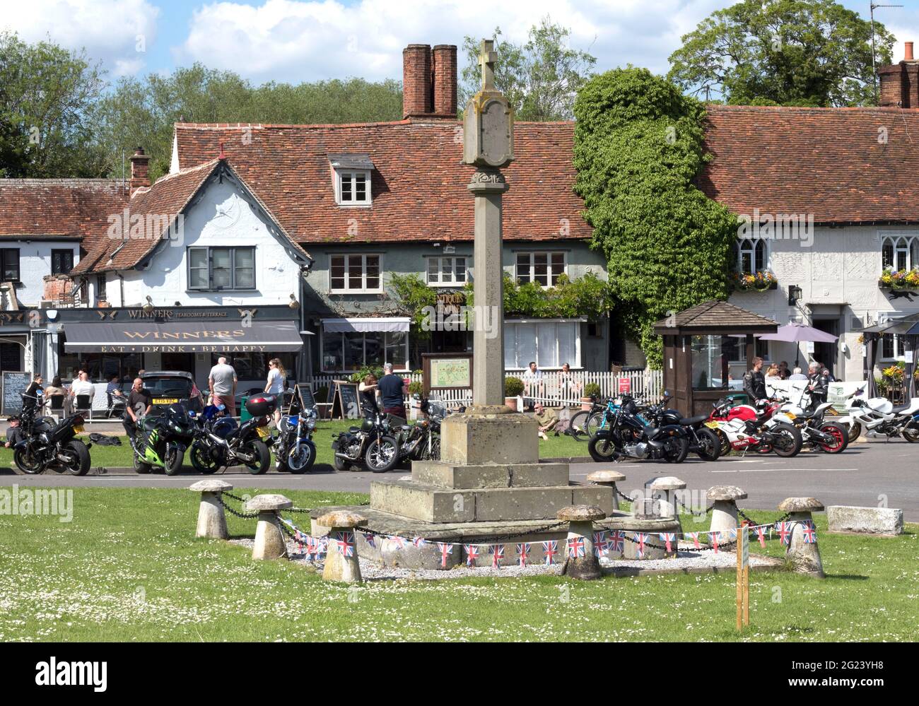 War Memorial Village Green Finchingfield Essex Stock Photo - Alamy
