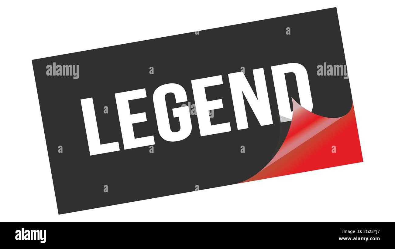 LEGEND text written on black red sticker stamp Stock Photo - Alamy
