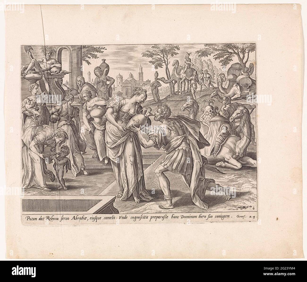 Eliezer and Rebekka; History of Abraham; Thesaurus sacrarum historiarum ...
