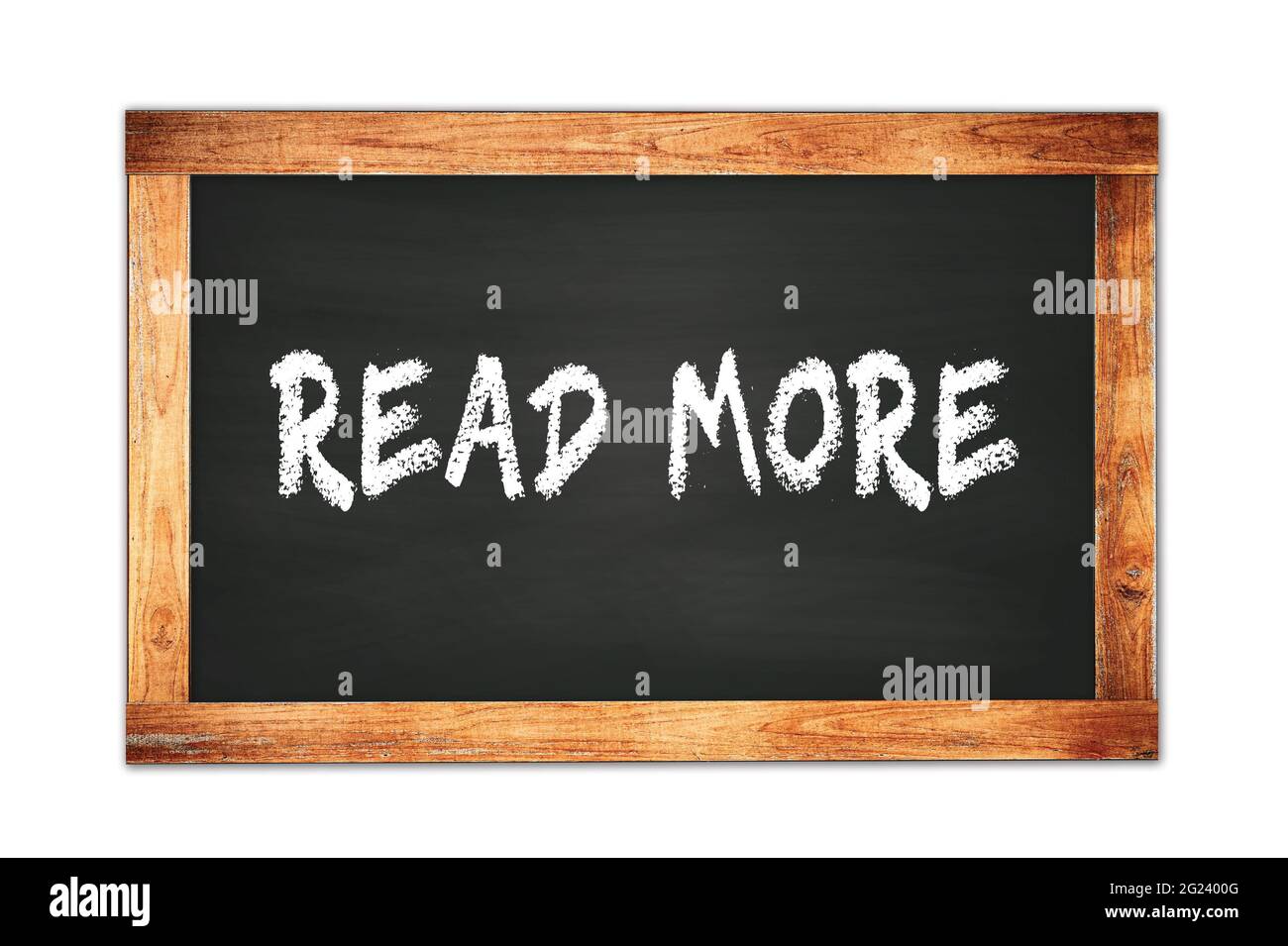 READ MORE text written on black wooden frame school blackboard Stock ...