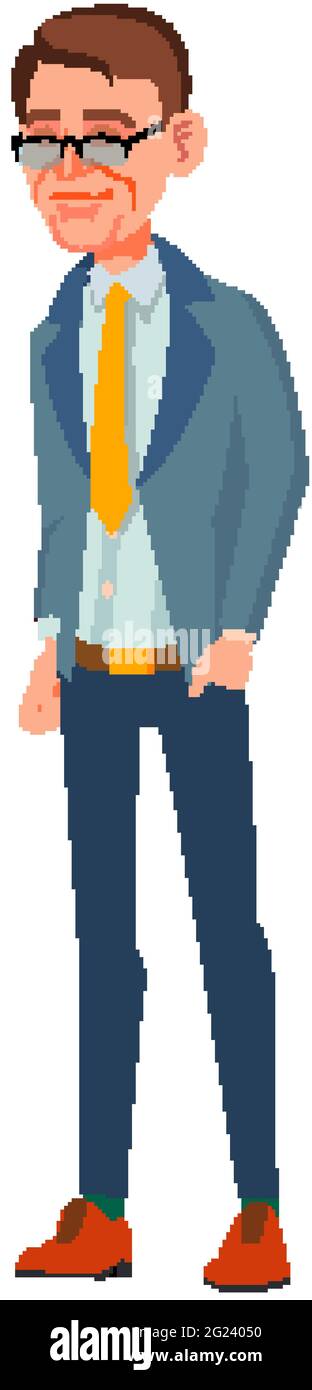 accountant man staying in canteen line cartoon vector Stock Vector ...