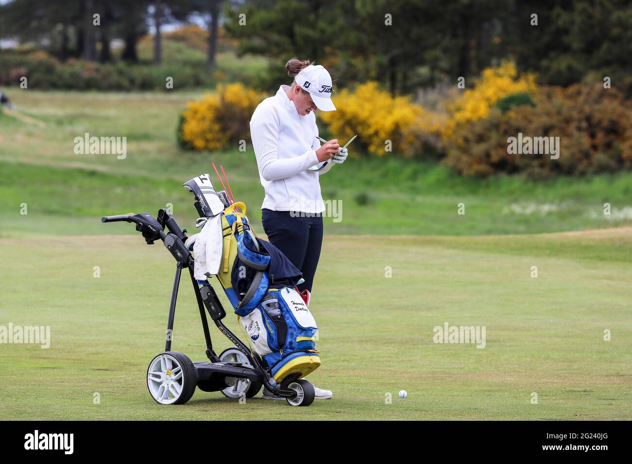 Troon, UK. 08th June, 2021. HANNAH DARLING, of Broomieknowe, the 17 ...