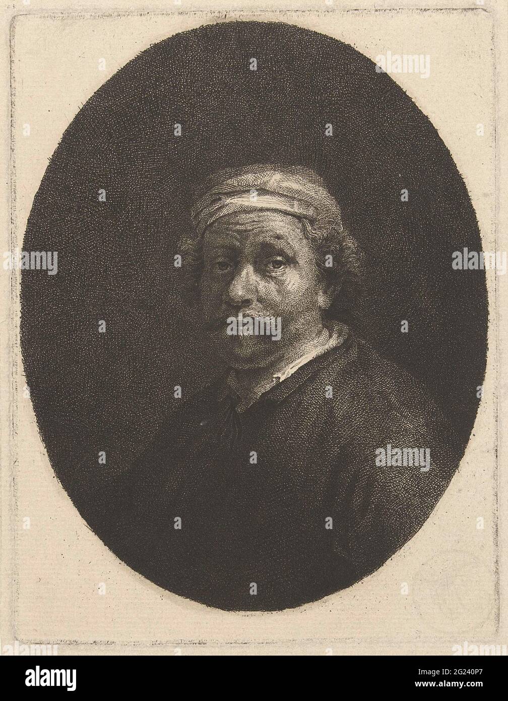 Portrait of Rembrandt van Rijn. Portrait in oval from Rembrandt van ...