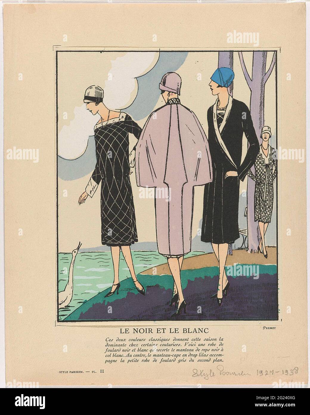 The Parisian style, 1925, pl. 11: black and white (...). Prant uit Het ...