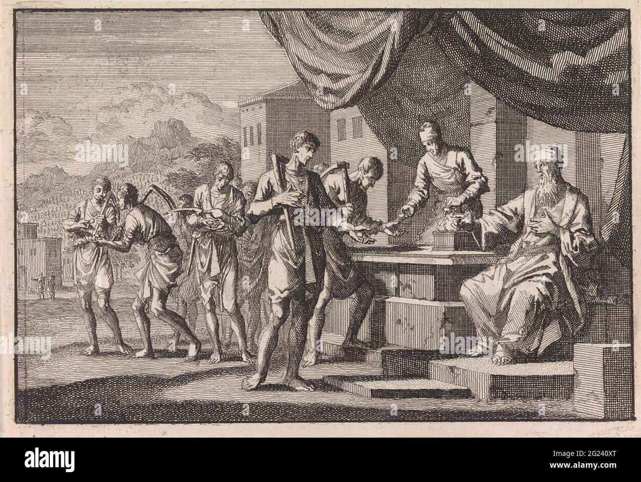 Parable of the workers in the vineyard Stock Photo - Alamy
