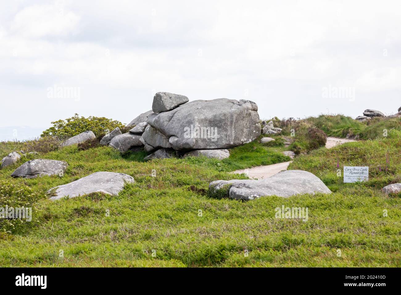 Neolithic boulders on the top of Carn Brea in Cornwall,UK Stock Photo ...