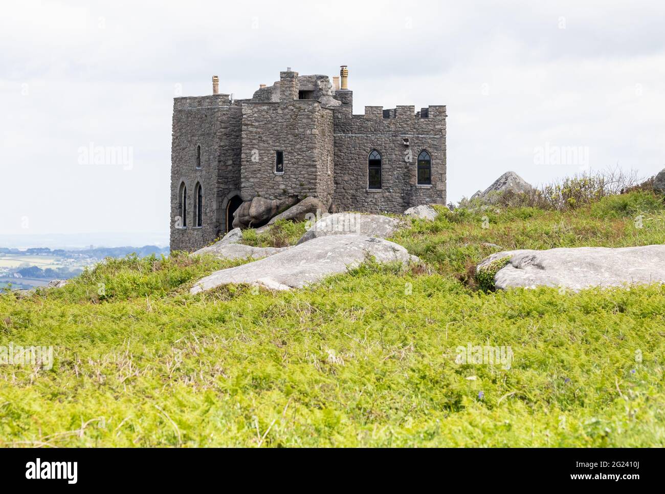 Carn Brea Castle on Carn Brea is a 14th-century grade II listed granite ...