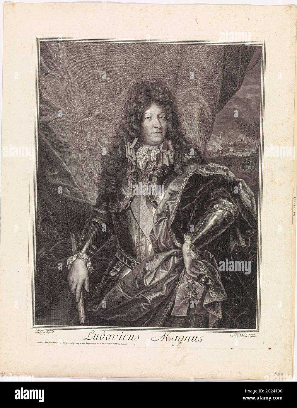 Portrait of Louis XIV, king of France. Portrait of Louis XIV, king of ...