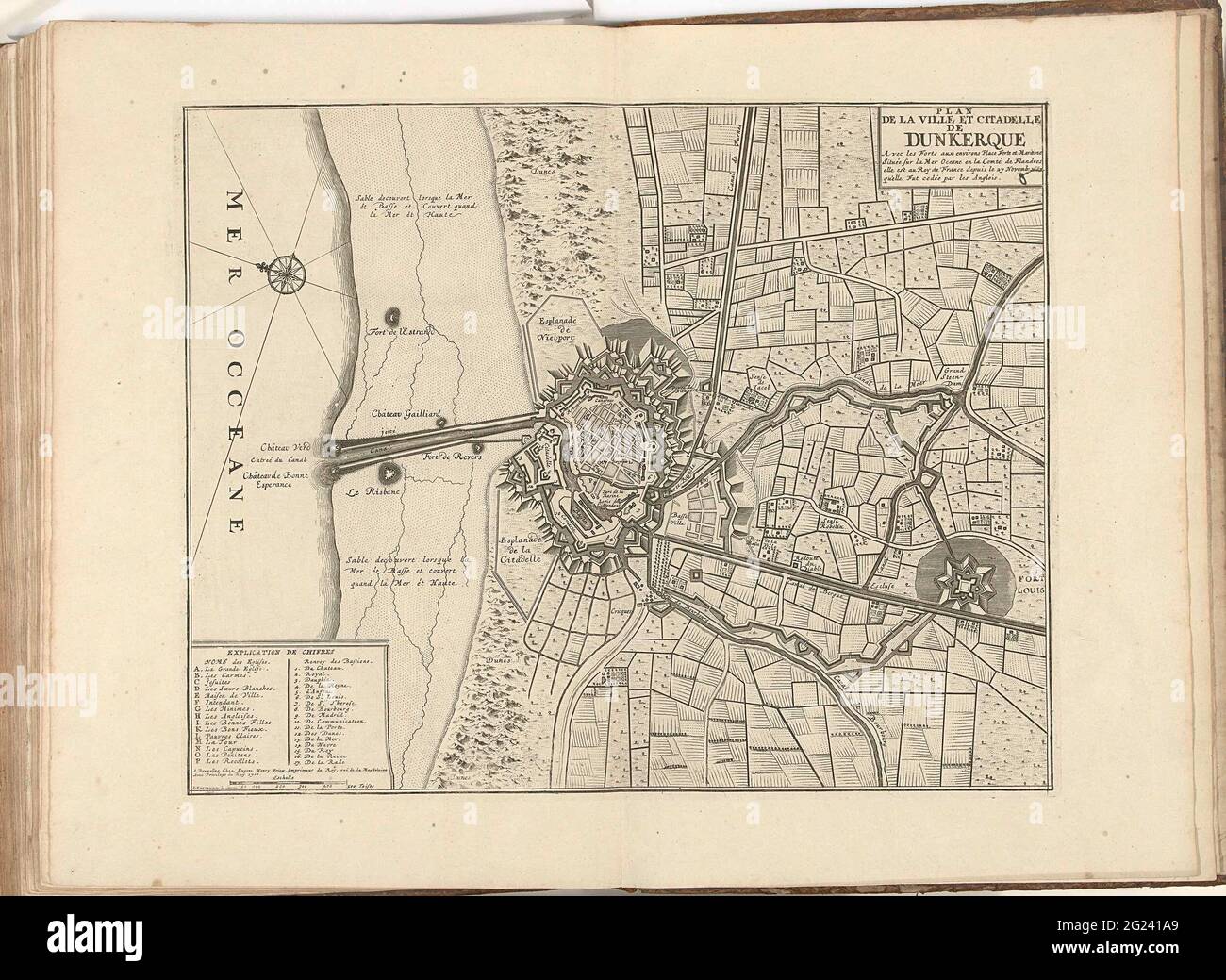 Map of Duinkerke, 1711; Plan De La Ville et Citadelle De Dunkerque ...