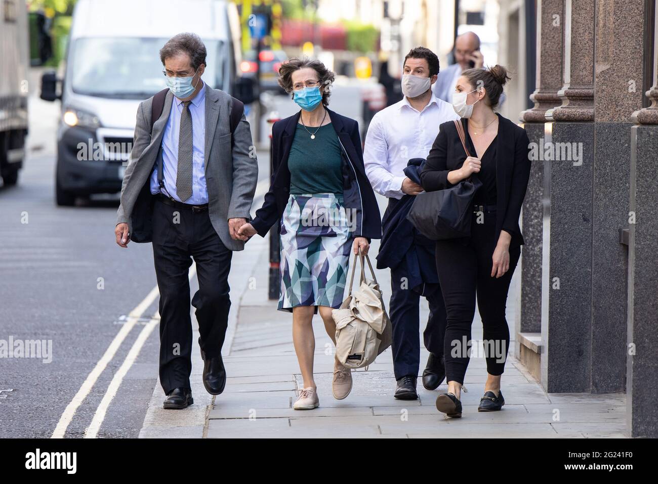 Jeremy Everard (right), the father of Sarah Everard, leave the Old ...