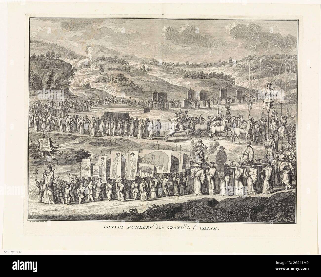 Funeral procession of a leading chinese; Convoi funebre d'un grand de ...