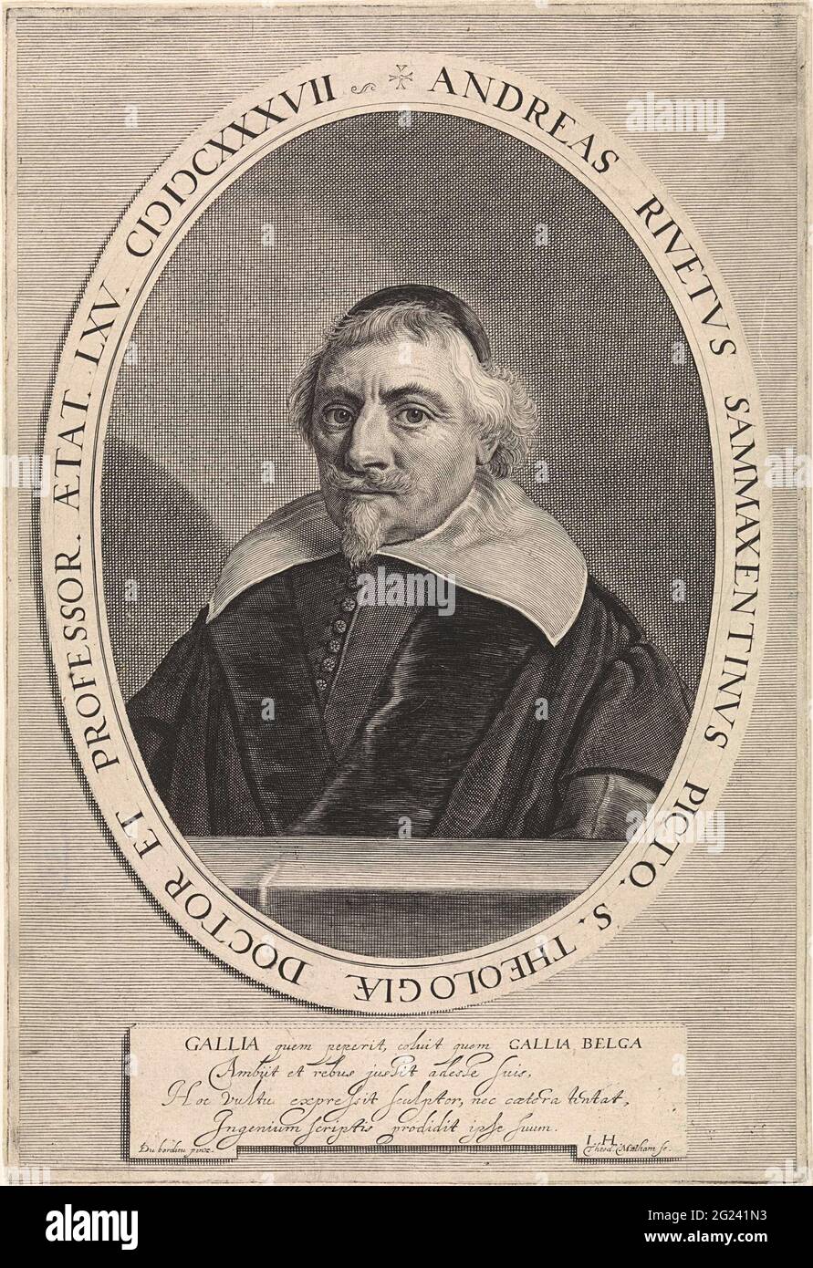 Portrait of André Rivet. Portrait of André Rivet, professor to lead ...