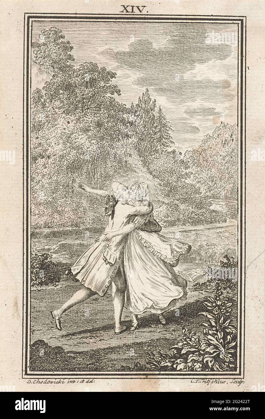 Couple in embrace. A man and woman in a fierce hug in nature. The print ...