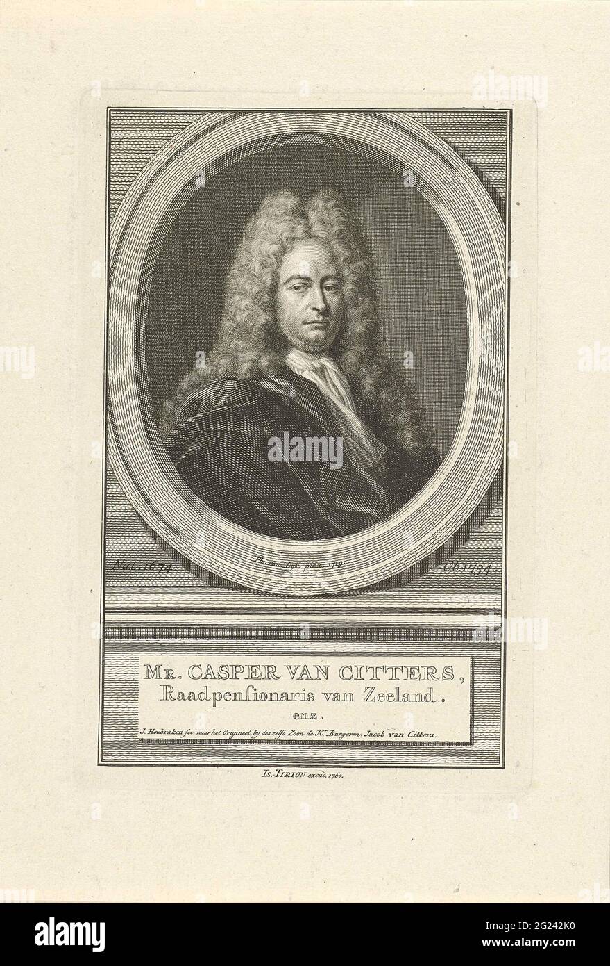 Portrait of Costers Casper; Mr. Casper Van Citters. Bust to the right ...