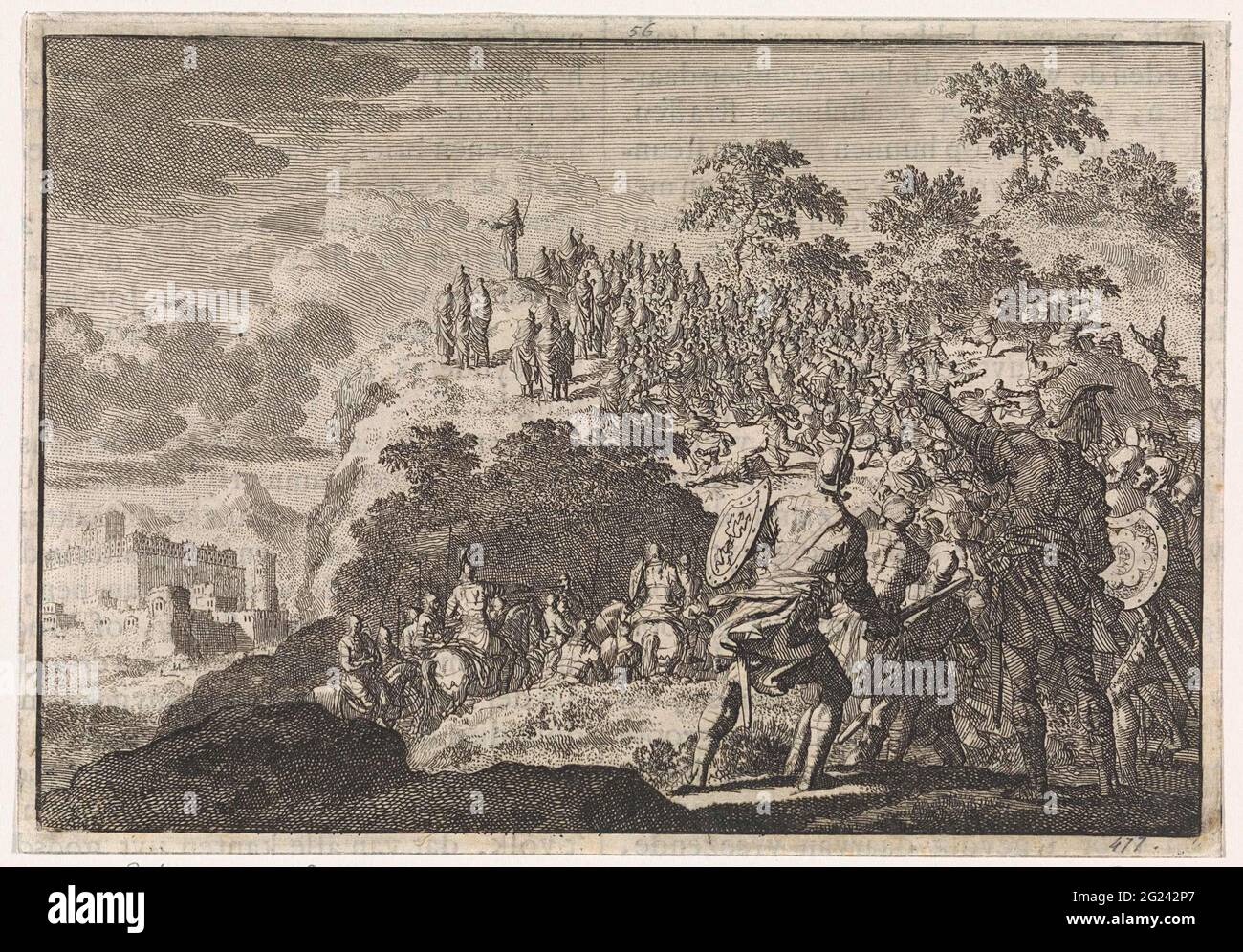 Armsmen of Stadholder Felix attacks a folk change on the olive mountain ...