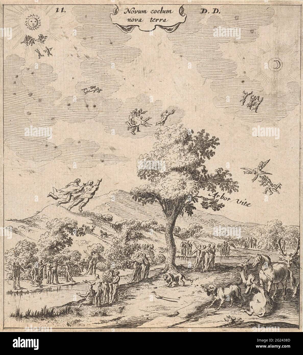New heaven and earth. View of the new earth and the new sky, with the ...