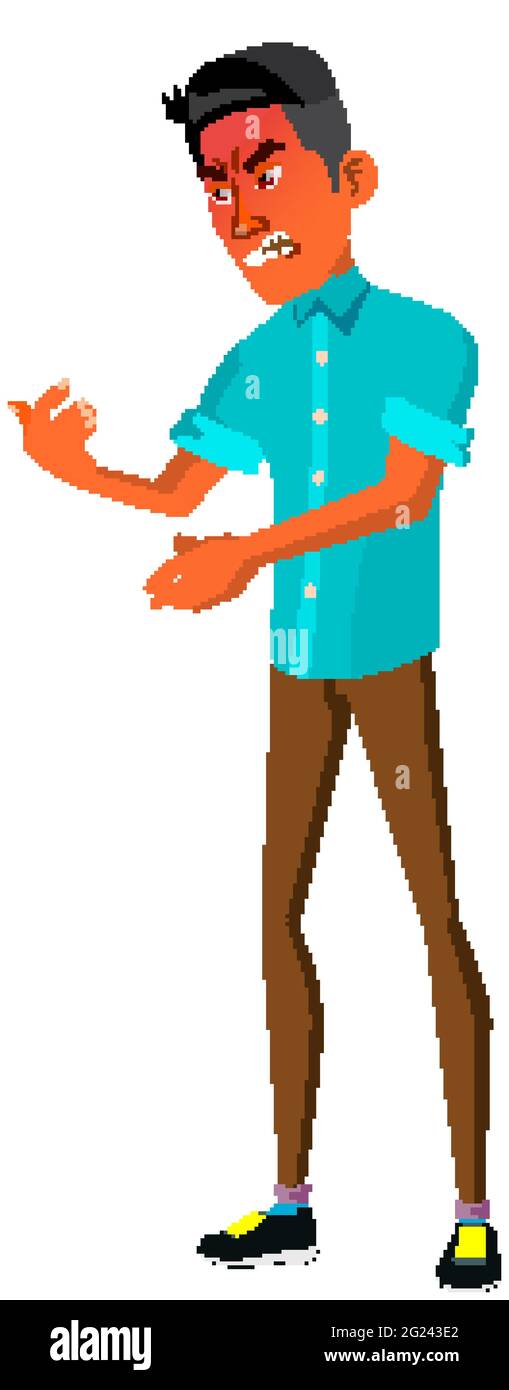 angry young man lose in chess cartoon vector Stock Vector Image & Art ...