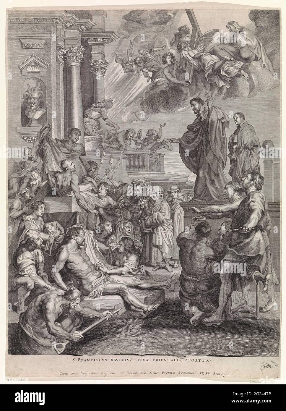 H. Franciscus Xaverius arouses a dead life; S. Franciscus Xavierivs ...