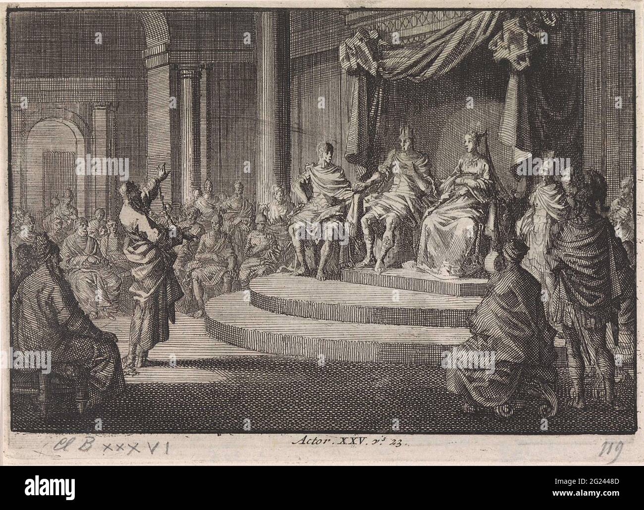 Paul chained for King Agrippa Stock Photo - Alamy