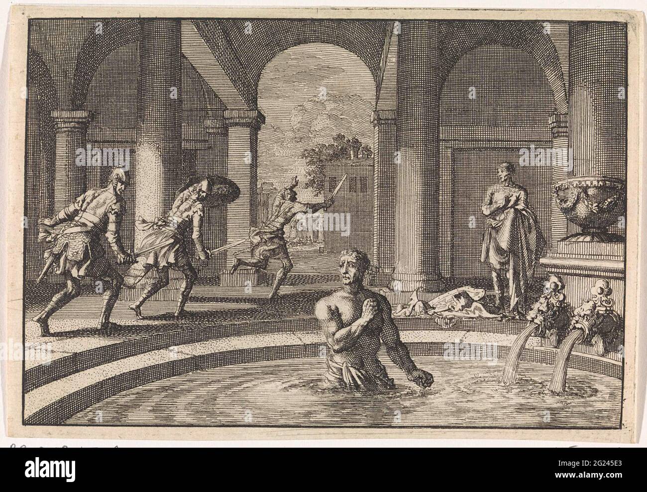 Armed enemies flee when they see Herod after his victory over the army ...