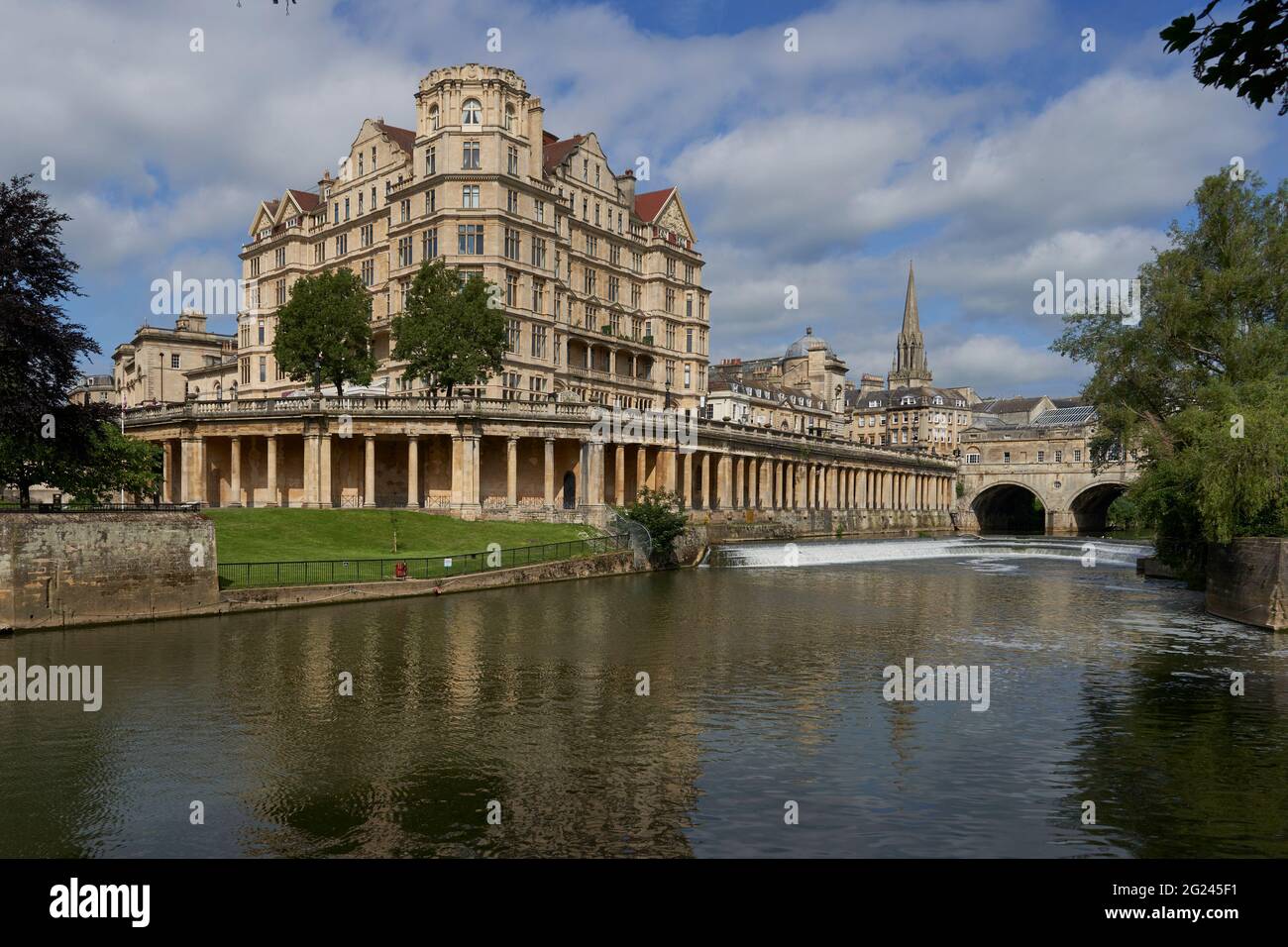 Historic buildings line the River Avon as it passes through the World ...