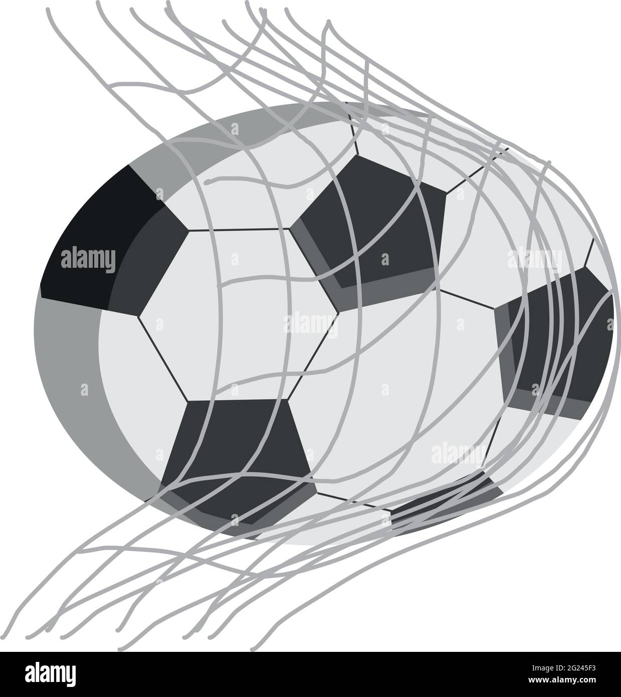 soccer ball in goal Stock Vector Image & Art - Alamy