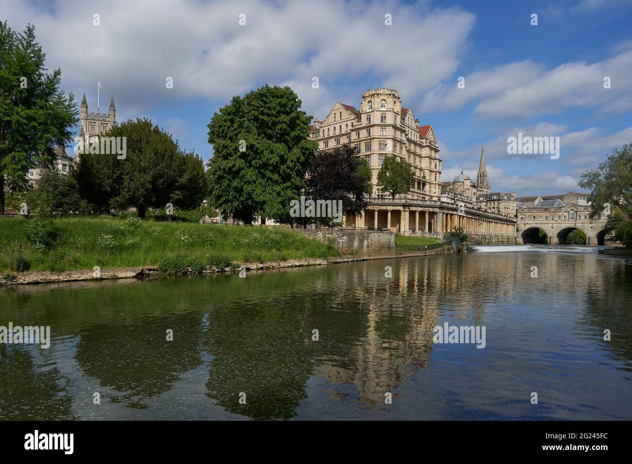 Historic buildings line the River Avon as it passes through the World ...