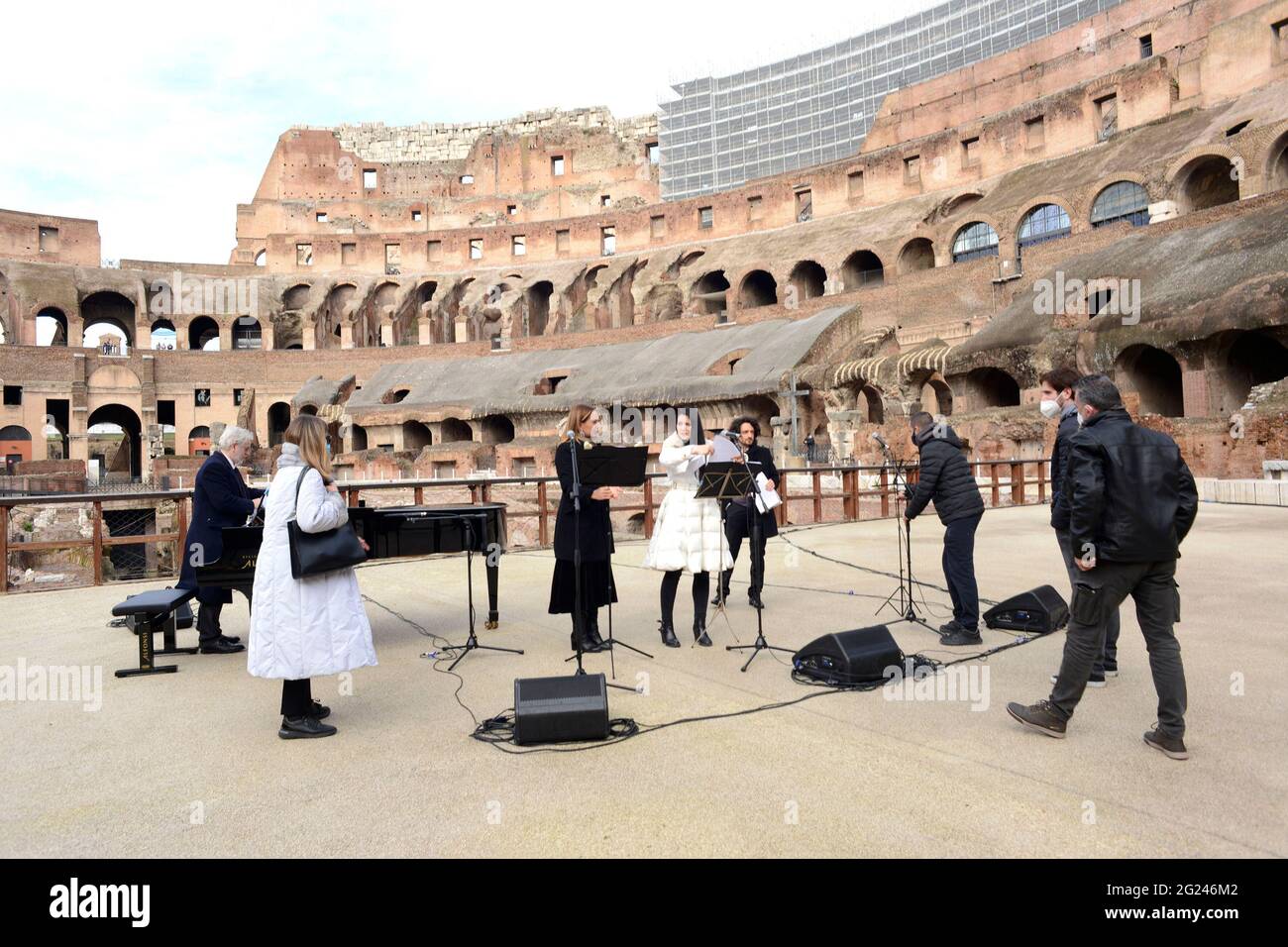 Rome, Reopening of the Colosseum archaeological park, concert with the ...