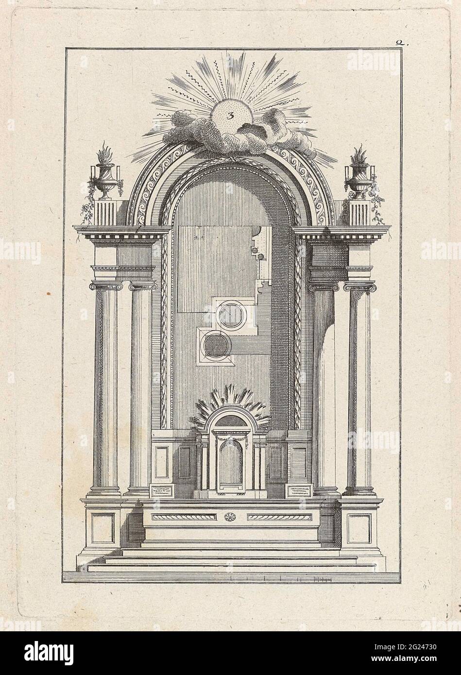Altar with circle in ray wreath; Altars; VI Cahier des Menuismen ...