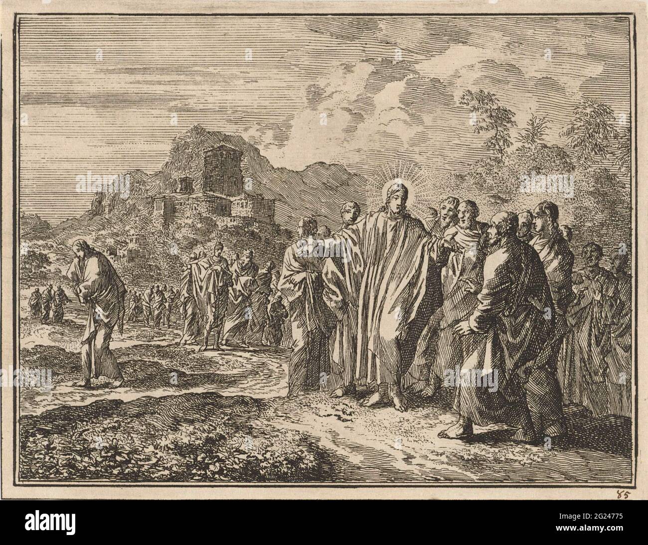 Christ gives advice to a rich young man Stock Photo - Alamy